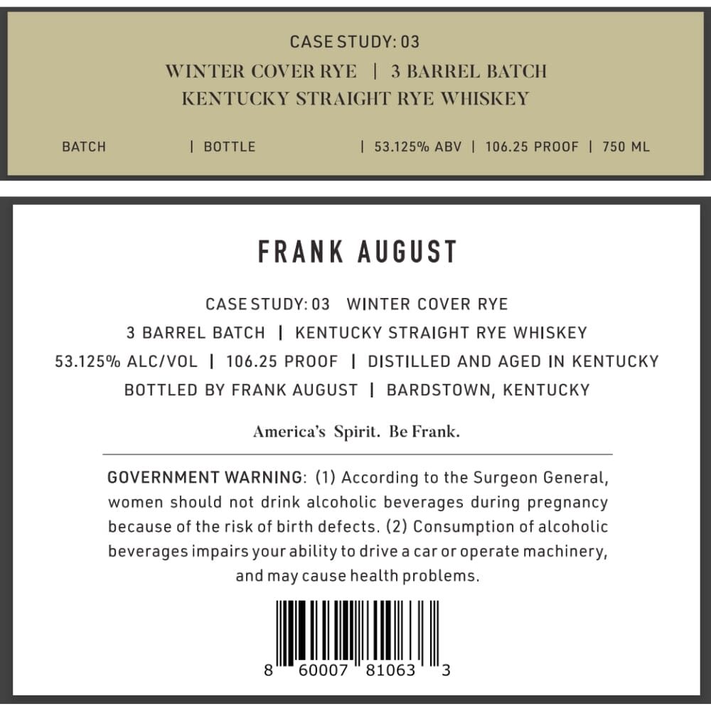 Buy Frank August Case Study: 03® Online | Rye Whiskey Delivered